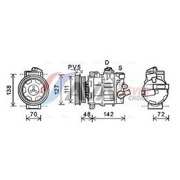 AVA QUALITY COOLING Kompressor, Klimaanlage aiak359 f&uuml;r VW