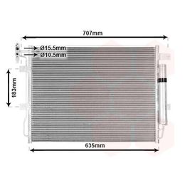 Van Wezel Kondensator, Klimaanlage 02015703 f&uuml;r LAND ROVER