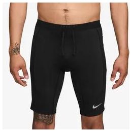 Lauftights Nike "M NK DF STRIDE HALF TIGHT", Damen, Gr. XL, N-Gr, schwarz, reflec, Obermaterial: 75% Polyester, 25% Elasthan, Hosen, sportlicher Stil, eng anliegende Passform
