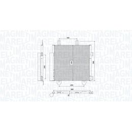 MAGNETI MARELLI Kondensator, Klimaanlage 350203794000 f&uuml;r TOYOTA Citro&euml;n/Peugeot