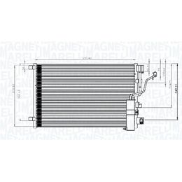 MAGNETI MARELLI Kondensator, Klimaanlage 350203841000 f&uuml;r NISSAN