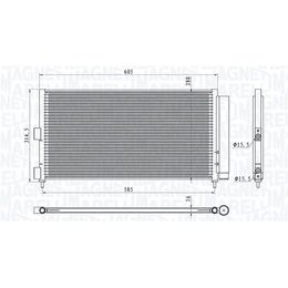 MAGNETI MARELLI Kondensator, Klimaanlage 350203881000 f&uuml;r ALFAROME/Fiat/LANCI