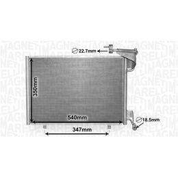 MAGNETI MARELLI Kondensator, Klimaanlage 350203870000 f&uuml;r Ford