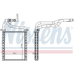 NISSENS W&auml;rmetauscher, Innenraumheizung 707191 f&uuml;r TOYOTA