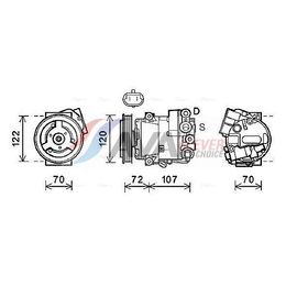 AVA QUALITY COOLING Kompressor, Klimaanlage olak595 f&uuml;r Vaughall Opel GMC