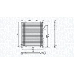 MAGNETI MARELLI Kondensator, Klimaanlage 350203907000 f&uuml;r HONDA