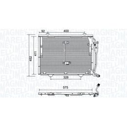 MAGNETI MARELLI Kondensator, Klimaanlage 350203948000 f&uuml;r Mercedes