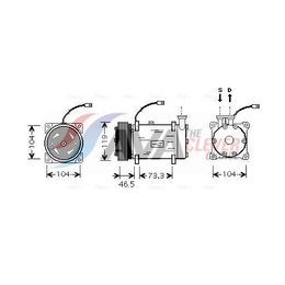AVA QUALITY COOLING Kompressor, Klimaanlage cnak030 f&uuml;r Peugeot