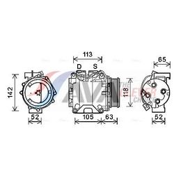 AVA CLEVER CHOICE Kompressor, Klimaanlage hdak238 f&uuml;r HONDA