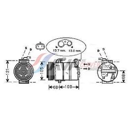 AVA QUALITY COOLING Kompressor, Klimaanlage olak138 f&uuml;r Vaughall Opel