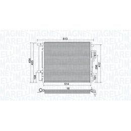 MAGNETI MARELLI Kondensator, Klimaanlage 350203977000 f&uuml;r HYUNDAI