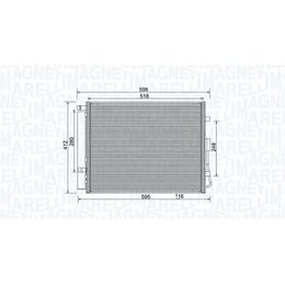 MAGNETI MARELLI Kondensator, Klimaanlage 350203984000 f&uuml;r KIA