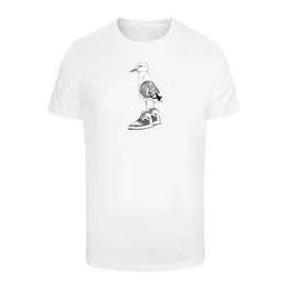 Mister Tee T-Shirt MISTERTEE "MisterTee Herren Seagull Sneakers Tee", Damen, Gr. XL, wei&szlig;, 100% Baumwolle, unifarben, normal, Rundhals, Shirts T-Shirt