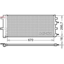 DENSO Kondensator, Klimaanlage dcn10053 f&uuml;r Ford