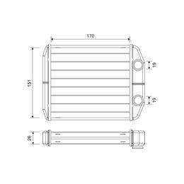 Valeo W&auml;rmetauscher, Innenraumheizung 811582 f&uuml;r DACIA