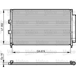 Valeo Kondensator, Klimaanlage 814217 f&uuml;r HONDA