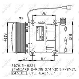 NRF Kompressor, Klimaanlage 32807g