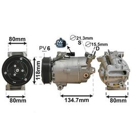 Van Wezel Kompressor, Klimaanlage 3301k700 f&uuml;r NISSAN