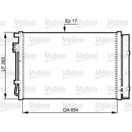 Valeo Kondensator, Klimaanlage 814362 f&uuml;r BMW KIA HYUNDAI