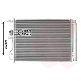 Van Wezel Kondensator, Klimaanlage 82015706 f&uuml;r HYUNDAI