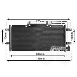 Van Wezel Kondensator, Klimaanlage 58015195 f&uuml;r VW