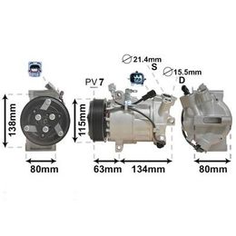Van Wezel Kompressor, Klimaanlage 4301k703 f&uuml;r RENAULT