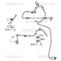 TRISCAN Hochdruck-/Niederdruckleitung, Klimaanlage 901029067 f&uuml;r VW SKODA
