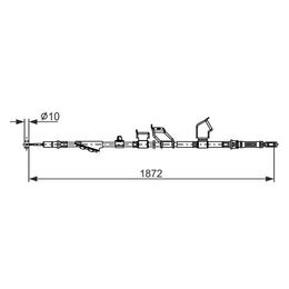 Bosch Seilzug, Feststellbremse 1987482910 f&uuml;r HONDA