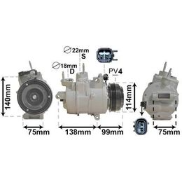 Van Wezel Kompressor, Klimaanlage 1801k704 f&uuml;r Ford