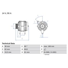 Bosch Generator 0986040340 f&uuml;r VW