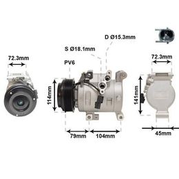 Van Wezel Kompressor, Klimaanlage 2701k702 f&uuml;r MAZDA