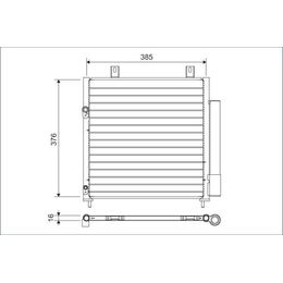 Valeo Kondensator, Klimaanlage 822600 f&uuml;r MITSUBISHI