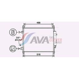 AVA QUALITY COOLING Kondensator, Klimaanlage dn5436d f&uuml;r NISSAN