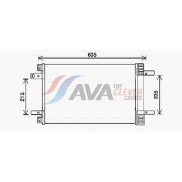 AVA QUALITY COOLING Kondensator, Klimaanlage cn5311d f&uuml;r Vaughall Citro&euml;n