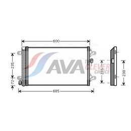 AVA QUALITY COOLING Kondensator, Klimaanlage vna5183d f&uuml;r VW Ford