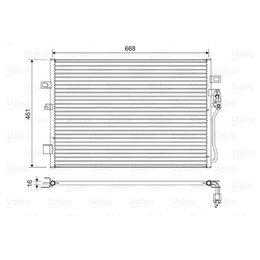 Valeo Kondensator, Klimaanlage 822625 f&uuml;r DODGE FIAT