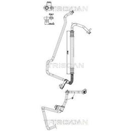 TRISCAN Hochdruck-/Niederdruckleitung, Klimaanlage 901028071 f&uuml;r DS
