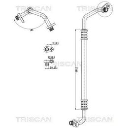 TRISCAN Hochdruck-/Niederdruckleitung, Klimaanlage 901028104 f&uuml;r DS CITRO&Euml;N