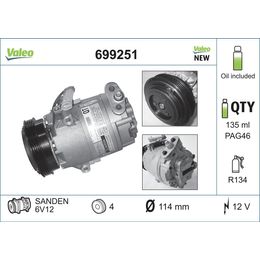 Valeo Kompressor, Klimaanlage NEW ORIGINAL PART 699251 f&uuml;r Opel Vaughall