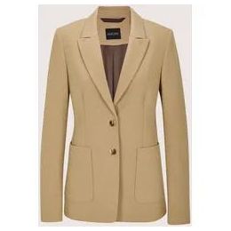 Madeleine Mode Jackenblazer MADELEINE "Blazer Jerseyblazer mit Reverskragen", Damen, Gr. 42, beige (berber), Obermaterial: 70% Polyester PES. 27% Viskose CV. 3% Elasthan EL., Modern, tailliert, Blazer, Formgebende Abn&auml;her