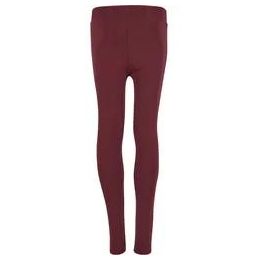 Leggings Urban Classics "Urban Classics Damen Girls Tech Mesh Leggings", M&auml;dchen, Gr. 110/116, Normalgr&ouml;&szlig;en, port, 80% Polyamid, 20% Elasthan, unifarben, skinny fit, Hosen Leggings