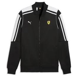 Sweatjacke Puma "Scuderia Ferrari MT7 Trainingsjacke Herren", Damen, Gr. S, schwarz, Obermaterial: 33% Baumwolle, 67% Polyester. Rippe: 93% Polyester, 7% Elasthan. Einsatz: 67% Polyester, 33% Baumwolle. Seitentasche &ndash; Oben: 100% Baumwolle, Sweatjacken Sweatjacke