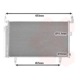 Van Wezel Kondensator, Klimaanlage 51015704 f&uuml;r Subaru