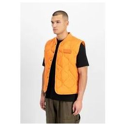 Funktionsweste Alpha Industries "Q-1 Vest", Herren, Gr. S, alpha orange, Obermaterial: 100% Nylon; Futter: 100% Nylon; F&uuml;llung: 100% Polyester, Westen Funktionsweste