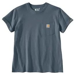 T-Shirt Carhartt "Rosie", Damen, Gr. L, blau (blau, grau), Obermaterial: 100% Baumwolle CO., Shirts T-Shirt