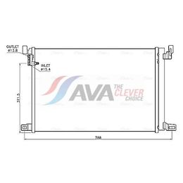 AVA QUALITY COOLING Kondensator, Klimaanlage ai5459d f&uuml;r Audi