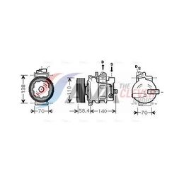 AVA QUALITY COOLING Kompressor, Klimaanlage vnak265 f&uuml;r VW Porsche Audi
