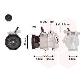 Van Wezel Kompressor, Klimaanlage 8201k703 f&uuml;r HYUNDAI