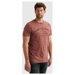PME-Legend T-Shirt PME LEGEND "Short Sleeve Play Single Jersey Graphic", Damen, Gr. 3XL, roan rouge, Single Jersey, Obermaterial: 100% Baumwolle, bedruckt, regular fit normal, Rundhals, Shirts T-Shirt, aus reiner Baumwolle, Rundhals