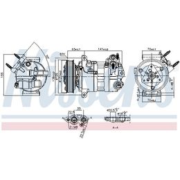 NISSENS Kompressor, Klimaanlage 890594 f&uuml;r Volvo